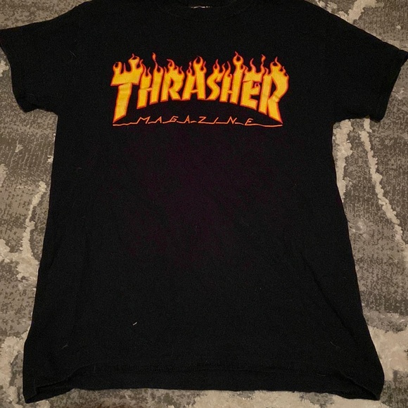 Thrasher | Shirts & Tops | Plain Black Trasher Tee Shirt Size Large ...